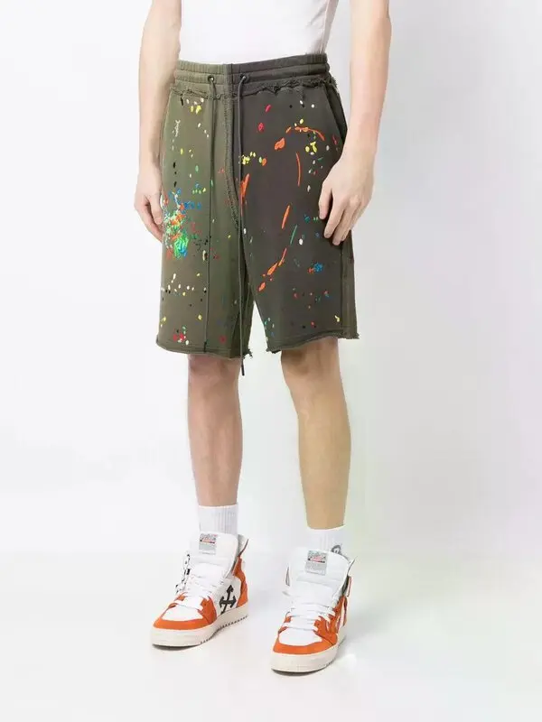 MOSTLY HEARD RARELY SEEN Panelled Paint-embroidered Shorts