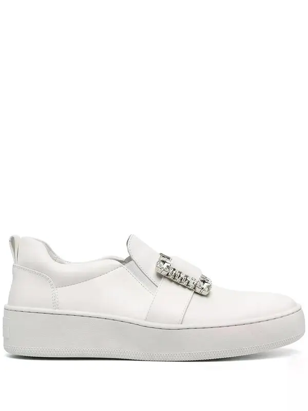 SERGIO ROSSI Buckle Detail Slip-on Sneakers