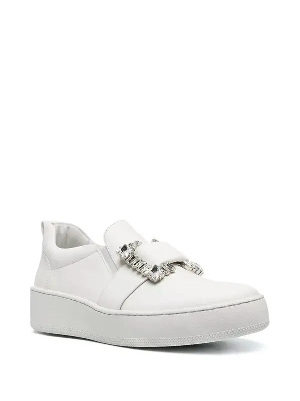 SERGIO ROSSI Buckle Detail Slip-on Sneakers