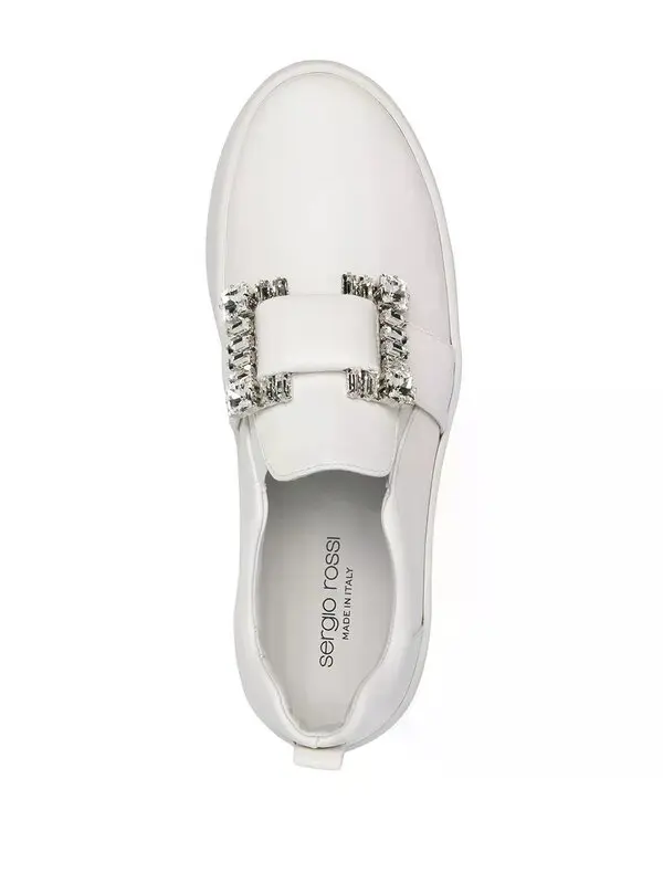 SERGIO ROSSI Buckle Detail Slip-on Sneakers