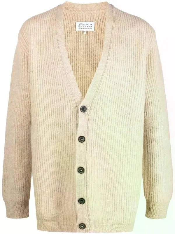 MAISON MARGIELA V-neck Alpaca-blend Cardigan - Neutrals