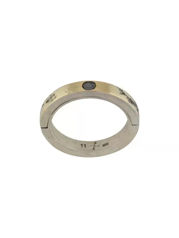 PARTS OF FOUR Two-tone Diamond Detail Ring - Silver