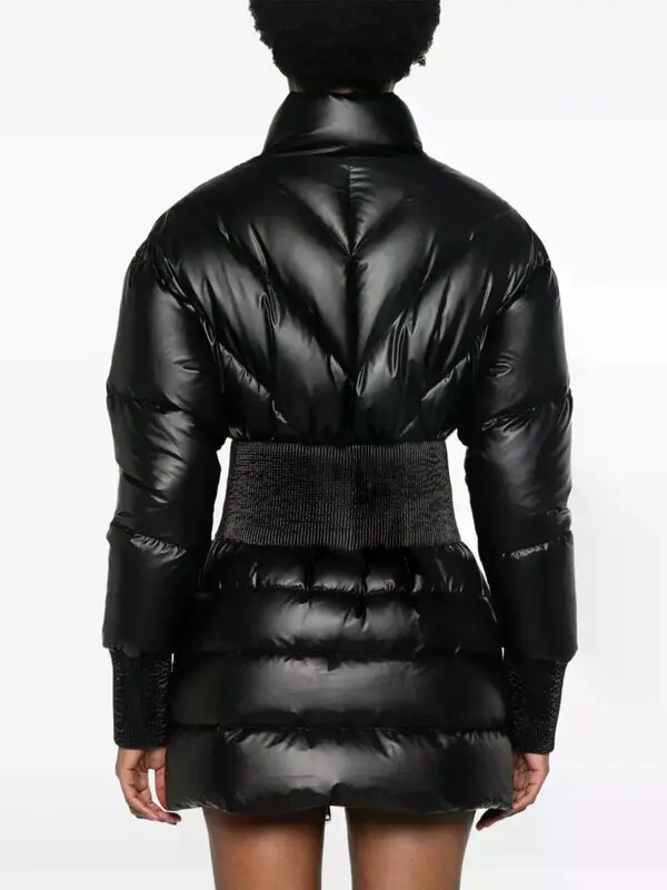 Versace Padded Jacket With Baroque Buckle