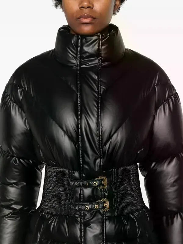 Versace Padded Jacket With Baroque Buckle