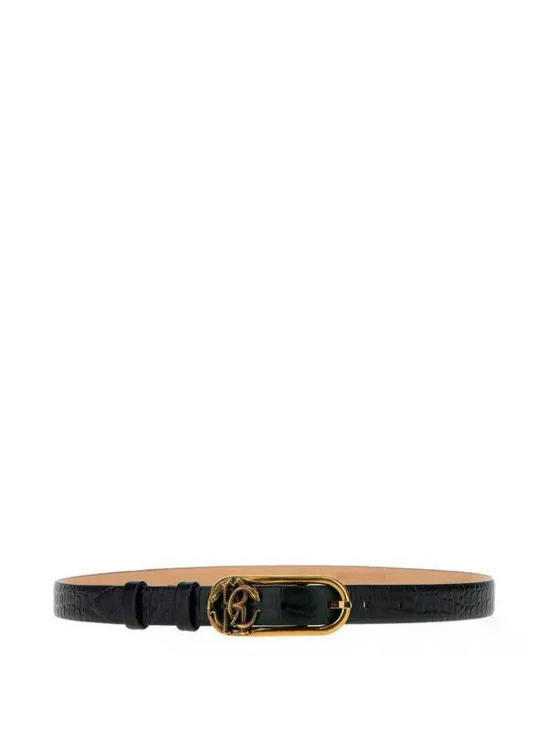 Roberto Cavalli Leather Belt - Black