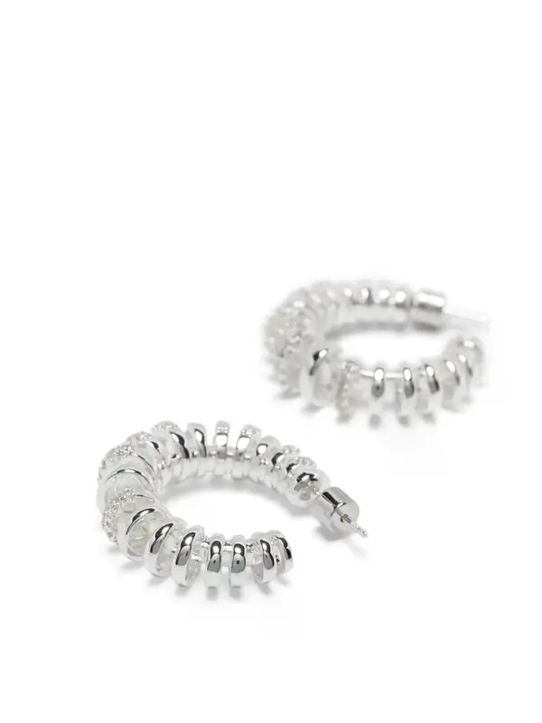 EMILI Lucia Hoop Earrings In -tone Sterling With Zirconia