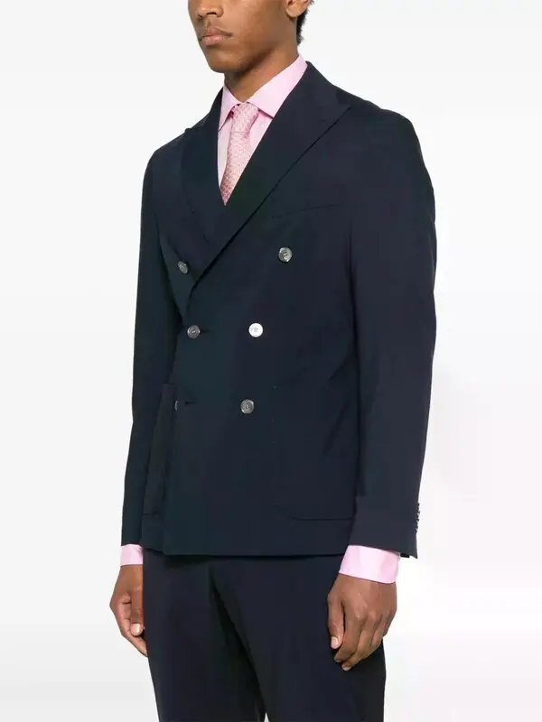 BOSS Double-breasted Blazer - Blue