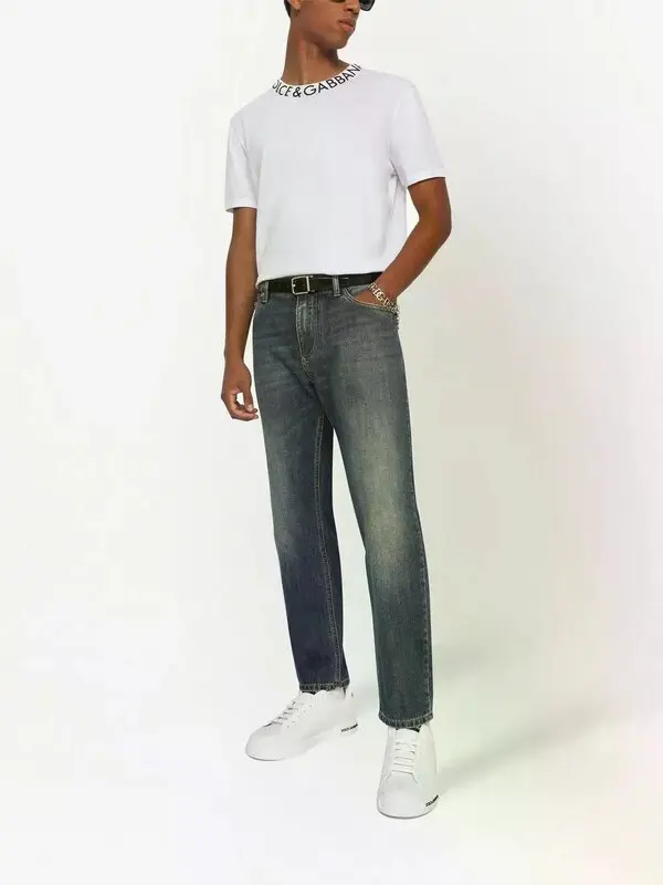 Dolce & Gabbana Logo-appliqué Loose Jeans