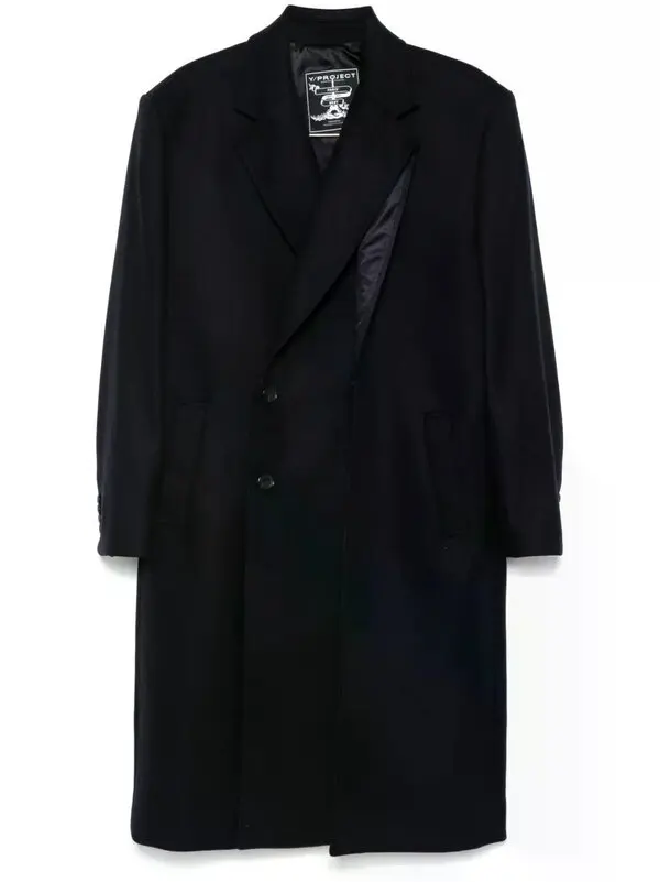 Y/project Double-front Wool Blend Coat - Blue