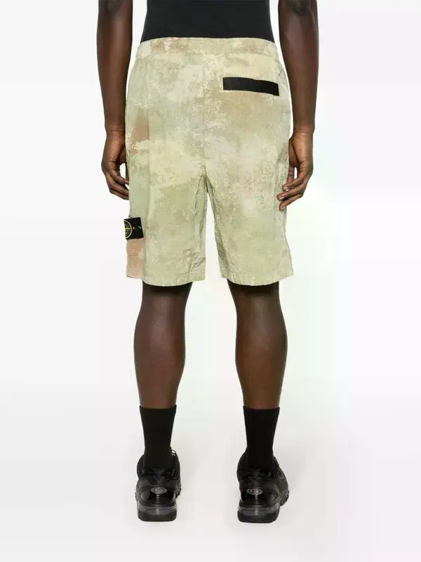 Stone Island Abstract Print Bermuda Shorts