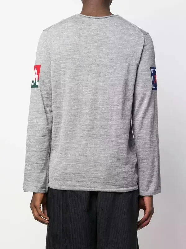 Comme Des Garçons Intarsia-knit Sweater - Grey