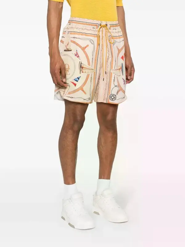 Rhude Printed Silk Shorts