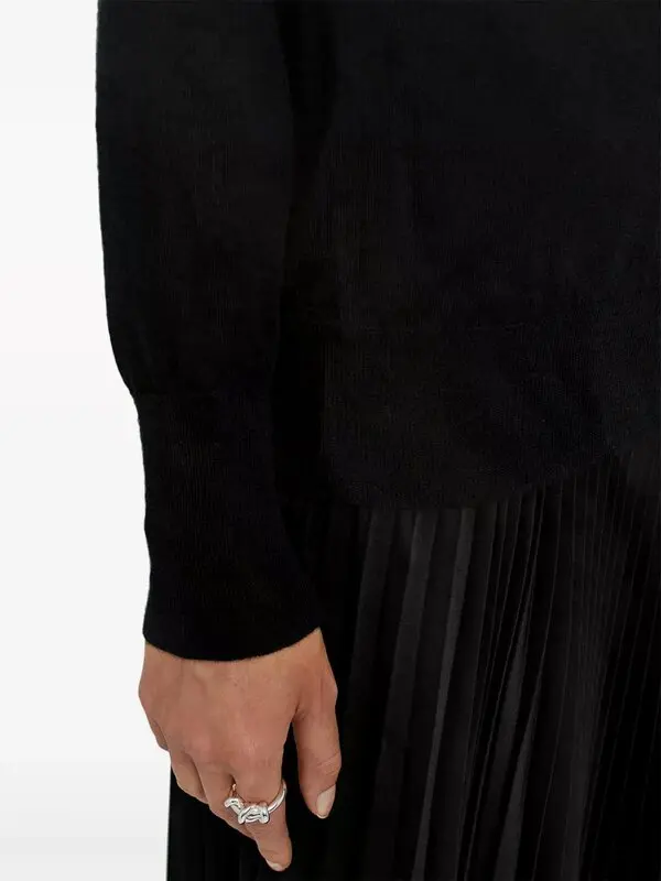 JIL SANDER V-neck Cashmere Top - Black
