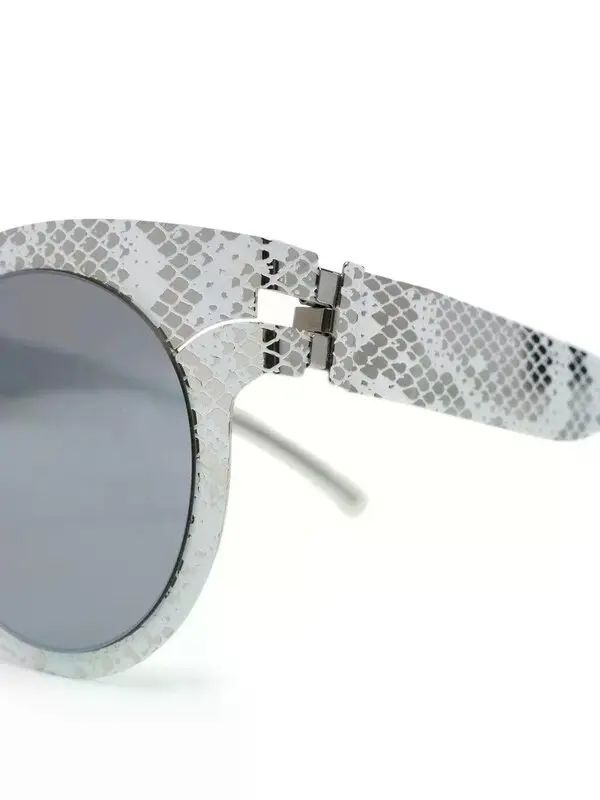 Mykita Python-print Wayfarer Sunglasses - Silver