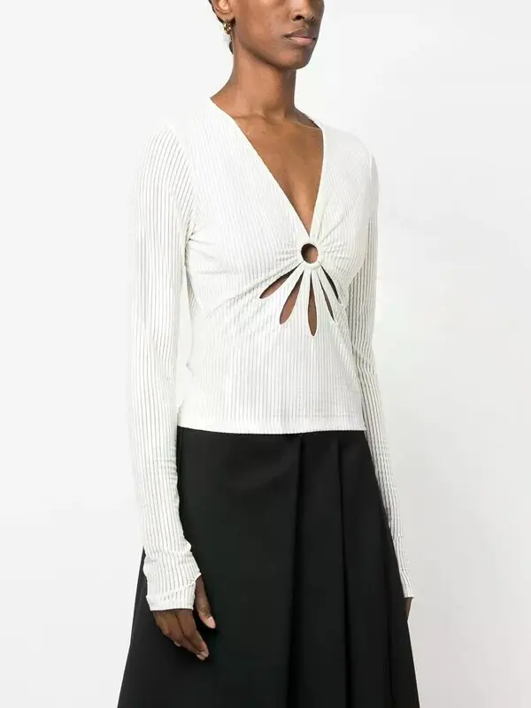 Collina Strada Cut-out Detail V-neck Top