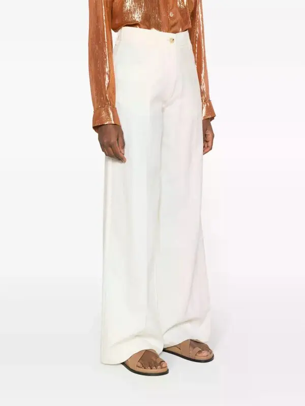 FORTE_FORTE Wide-leg Button-fly Trousers
