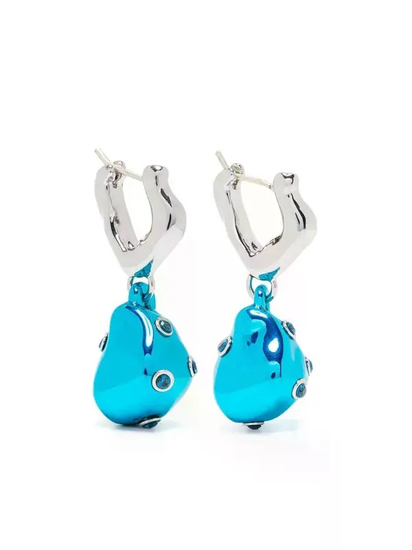 VANN JEWELRY Small Pearl Drop Earrings - Silver