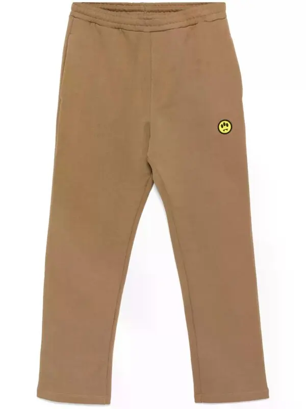 BARROW Flocked Logo Track Pants - Brown