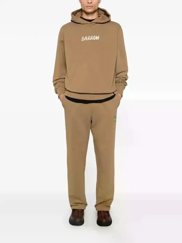 BARROW Flocked Logo Track Pants - Brown