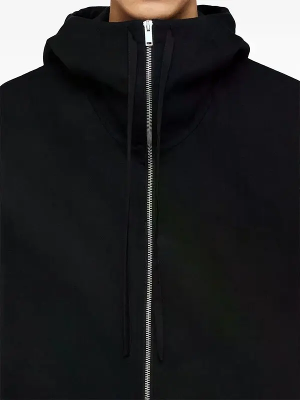 JIL SANDER Long-sleeve Hooded Jacket - Black