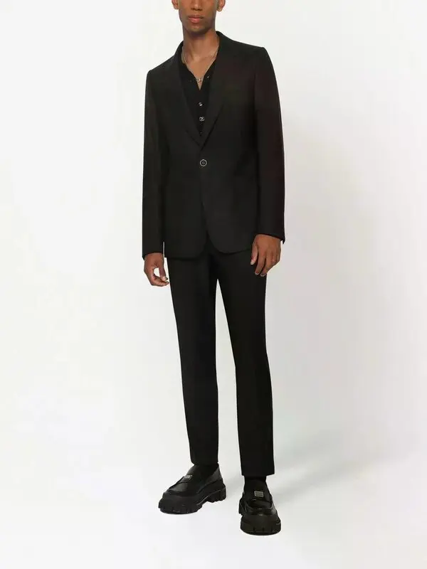 Dolce & Gabbana Portofino Single-breasted Wool-silk Blazer - Black