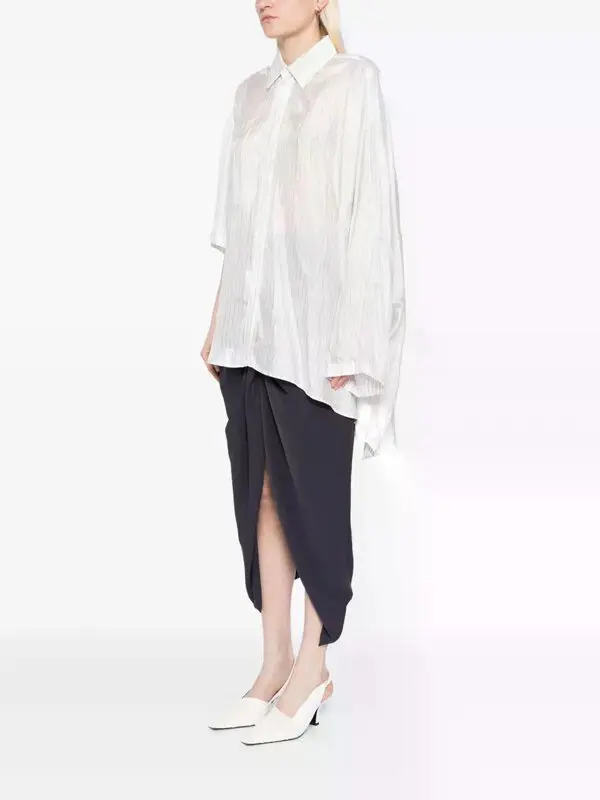 ALAINPAUL Extended Striped Shirt