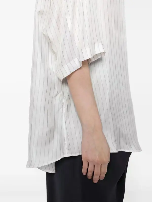 ALAINPAUL Extended Striped Shirt