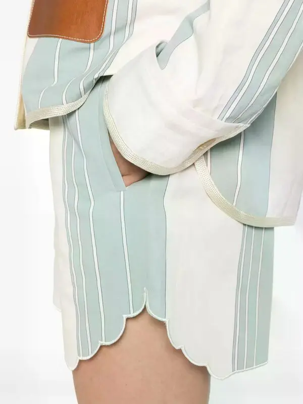 FORTE_FORTE Striped Bermuda Shorts - Blue