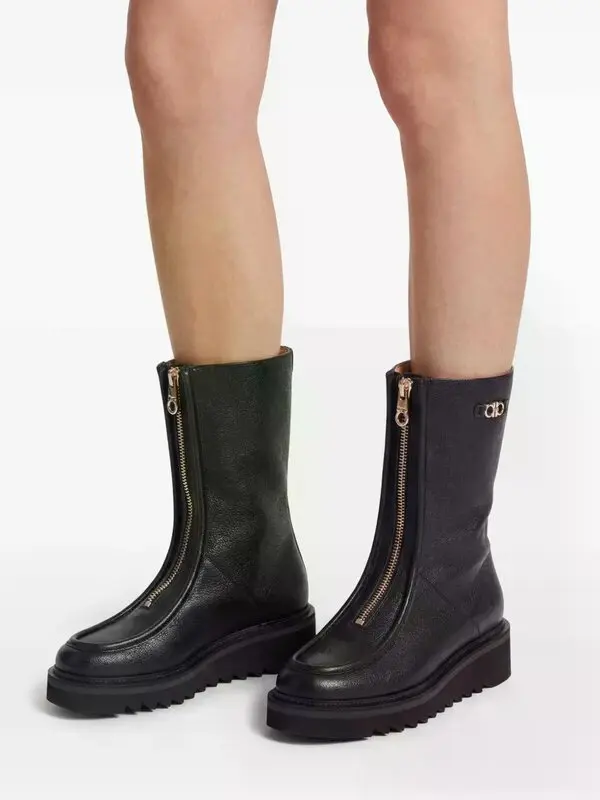 FERRAGAMO Zip-front Leather Boots