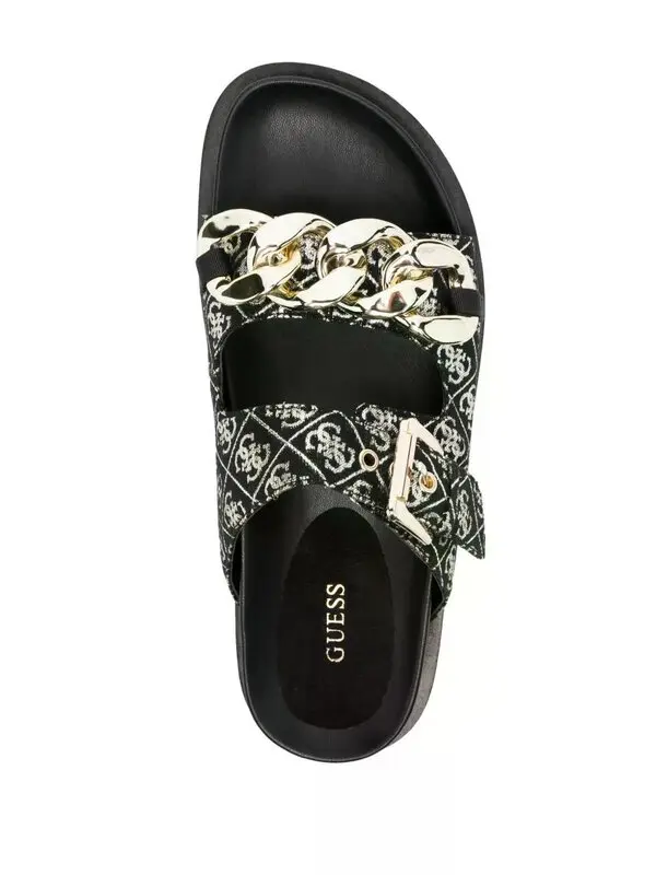 Guess Fatema Chain-link Slides With Logo Motif