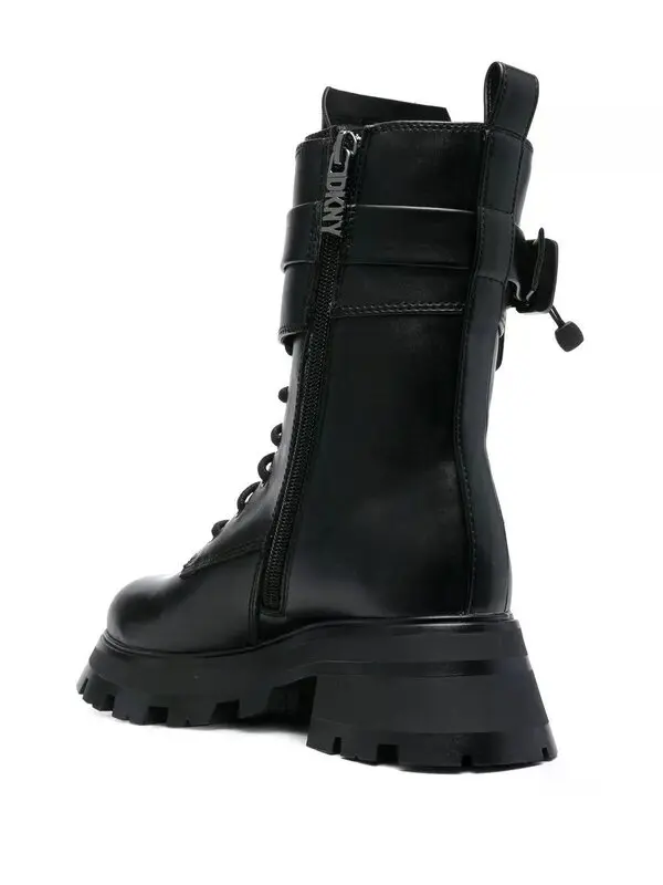 Dkny Sava Buckle-detail Combat Boots