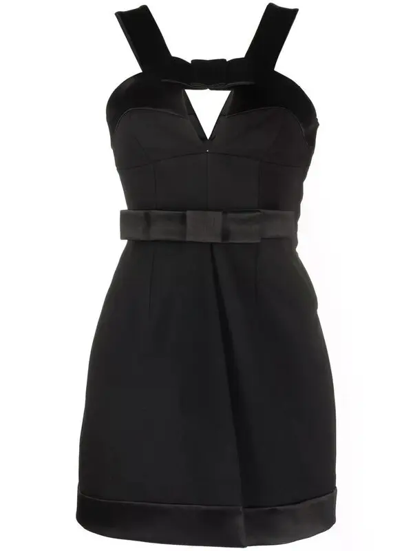 JIL SANDER Bow Detail Mini Dress - Black