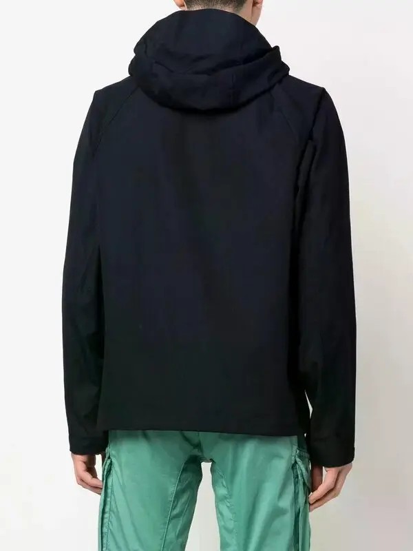 C.P. COMPANY Logo Patch Zipped Hooded Jacket
