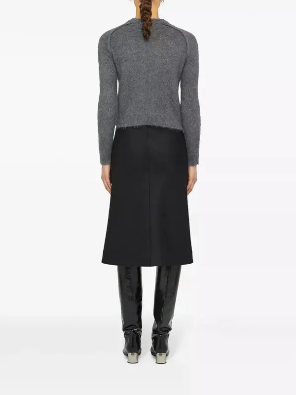 JIL SANDER Brushed-finish Virgin Wool-silk Blend Crew Neck Jumper
