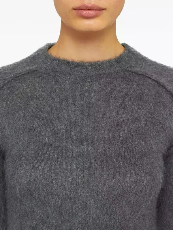 JIL SANDER Brushed-finish Virgin Wool-silk Blend Crew Neck Jumper