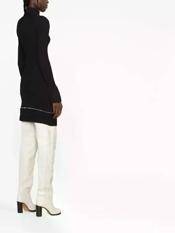 ANDREĀDAMO Knitted Midi Skirt - Black