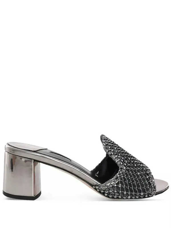 LE SILLA Gilda Crystal-embellished Sandals - Silver