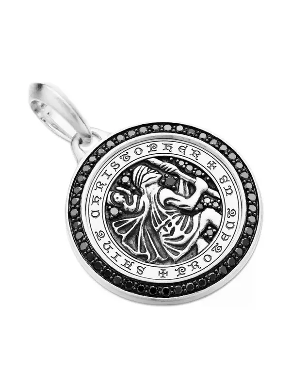 David Yurman Sterling St. Christopher Diamond Amulet