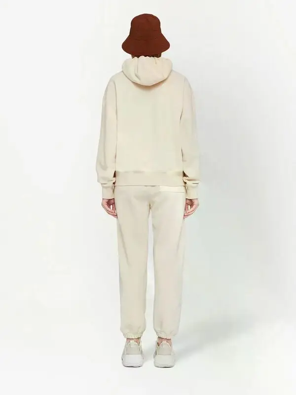 JIL SANDER Ecru Cotton Jersey Sweatpants