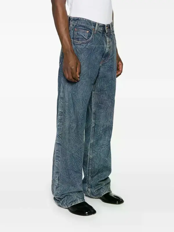 MAISON MARGIELA Cracked Effect Straight Leg Jeans