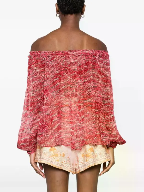 MARANT ETOILE Off-shoulder Blouse - Red