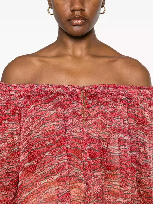 MARANT ETOILE Off-shoulder Blouse - Red