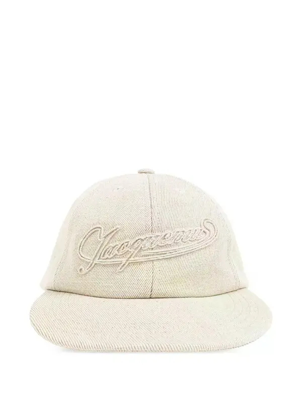 Jacquemus Embroidered Logo Baseball Cap - Neutrals