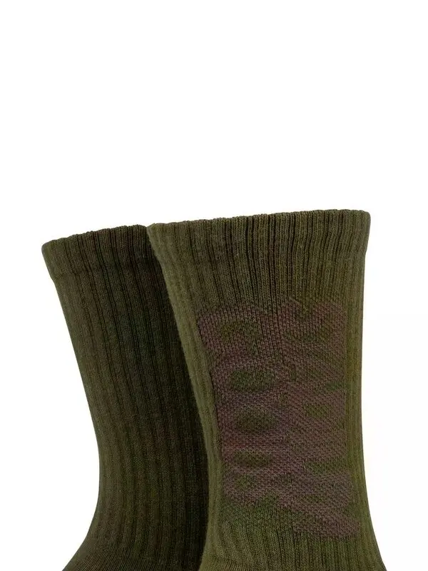 STADIUM GOODS Ribbed Logo Forest Socks