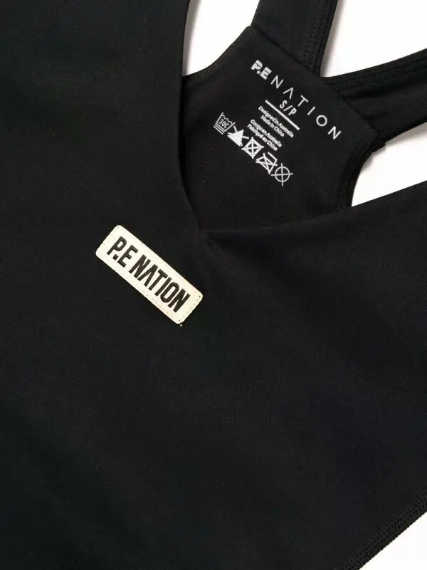 P.E Nation Panelled Logo-patch Sports Bra