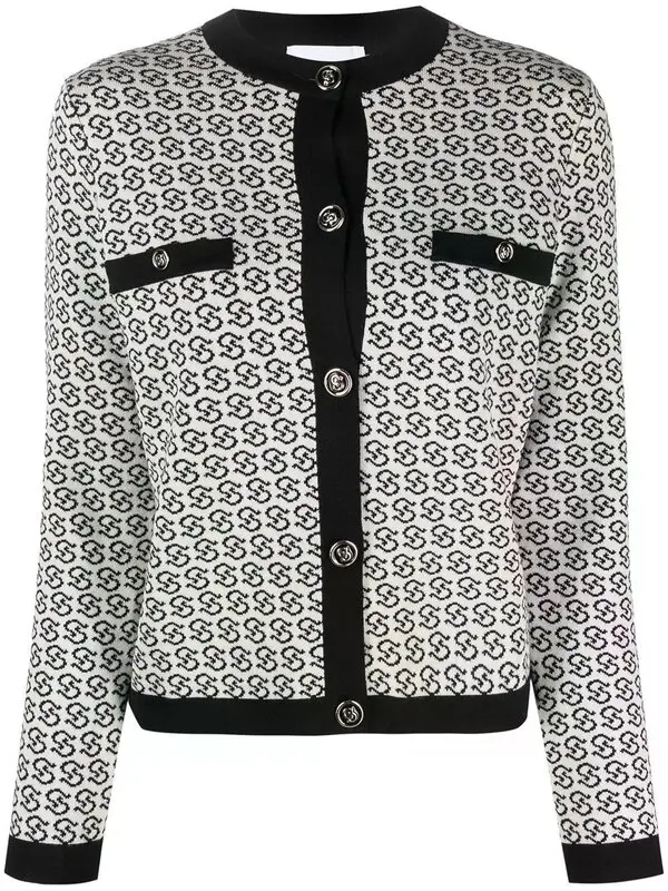 FERRAGAMO Gancini Galoure Knitted Jacket - Neutrals
