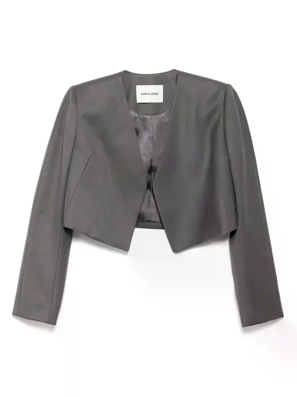 LOW CLASSIC Collarless Cropped Jacket