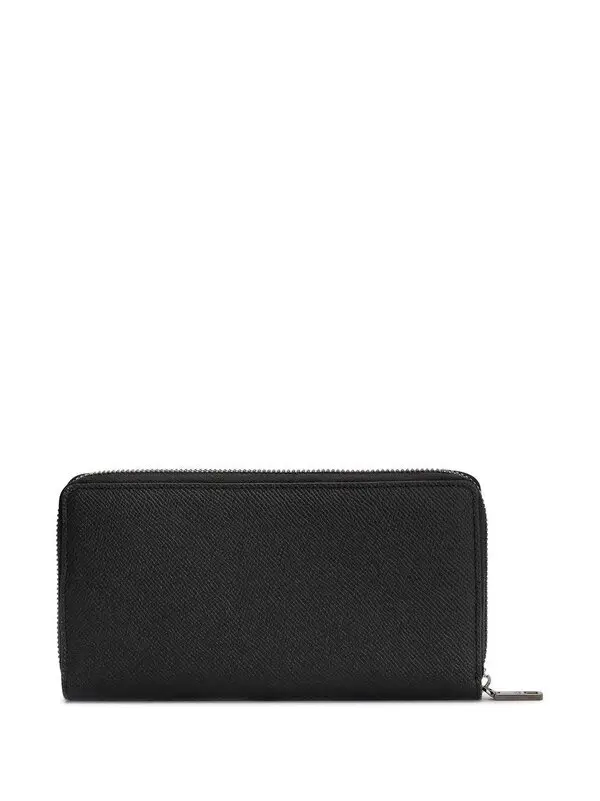Dolce & Gabbana Zipped Grained Leather Wallet - Black