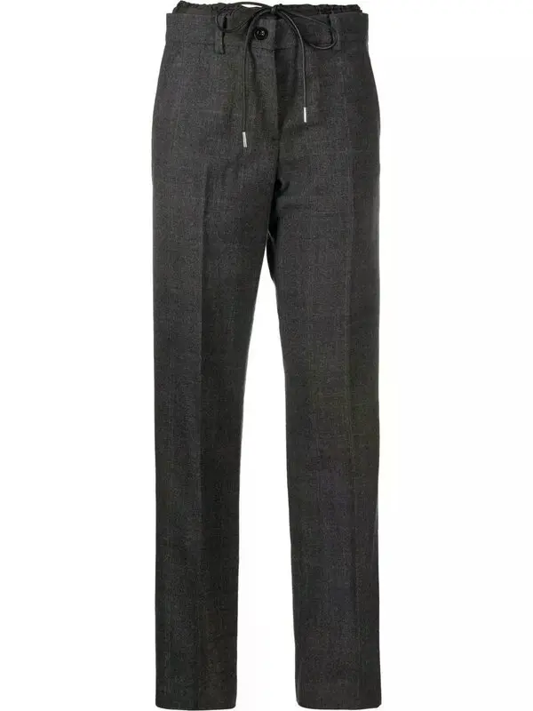 Sacai Wool Drawstring Straight-leg Trousers