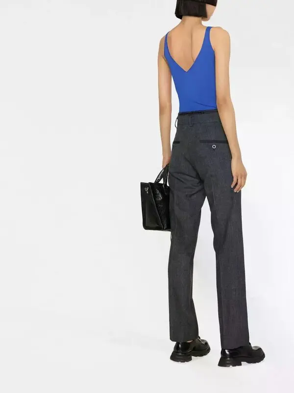 Sacai Wool Drawstring Straight-leg Trousers